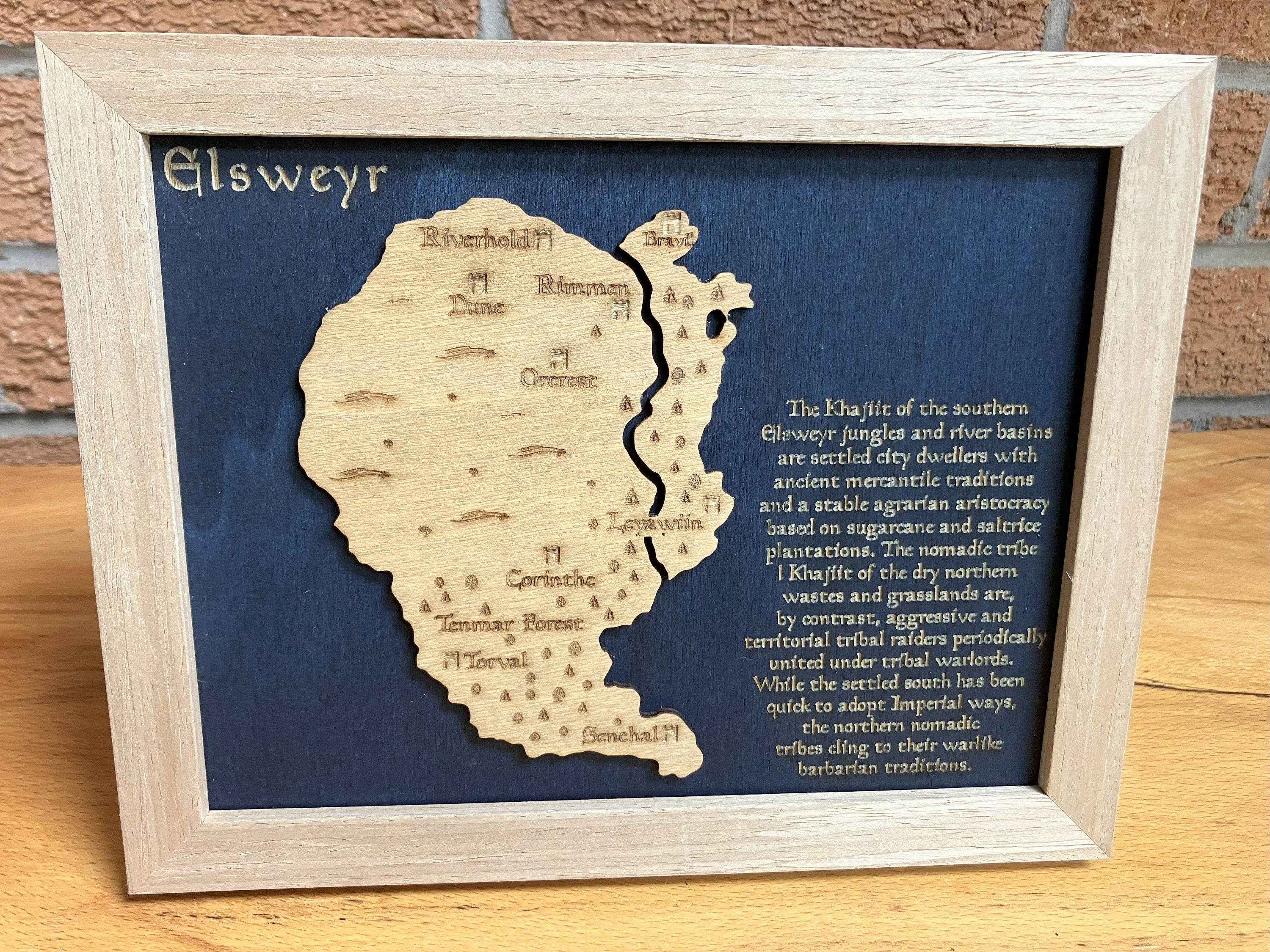 Elsweyr - Tamriel - Elder Scrolls 3D Relief Map Wooden Art Picture ...
